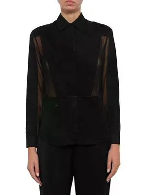 Givenchy Sheer Panel Shirt - Black