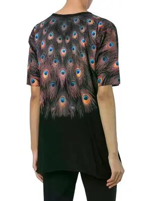 Givenchy Virginia Bitch T-shirt With Peacock Feather Print - Multicolour