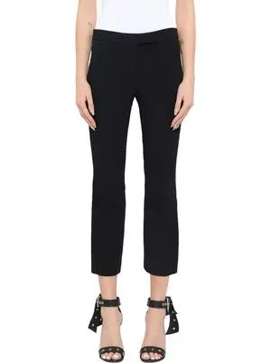 Alexander McQueen Cropped Flared Trousers - Black