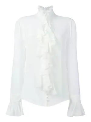 Alexander McQueen Ruffle Shirt - Neutrals