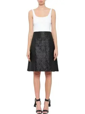Alexander McQueen Raised Rose A-line Skirt - Black