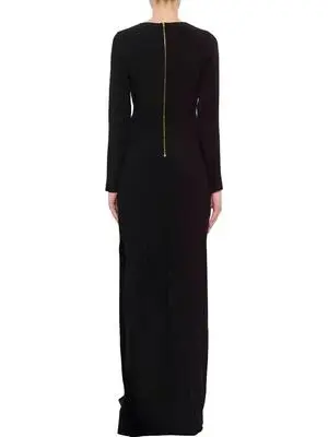 LANVIN Draped Waist Maxi Dress - Black