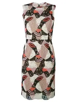 EMILIO PUCCI Emilio Pucci Embroidered Lips Sheath Dress