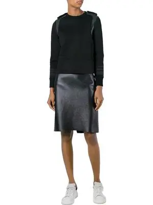 Neil Barrett Leather Detail Sweatshirt - Black