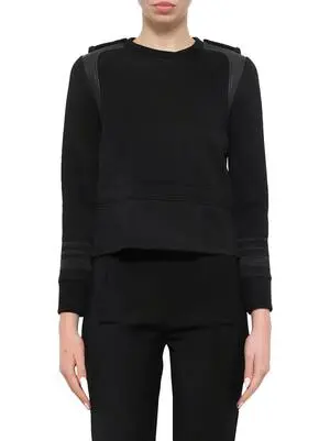Neil Barrett Leather Details Sweatshirt - Black