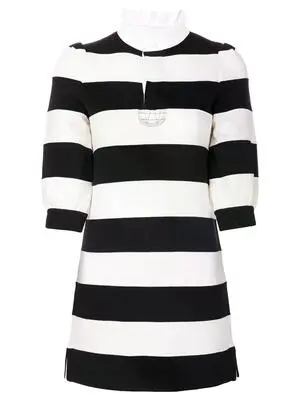 Marc Jacobs Striped Mini Dress - Black