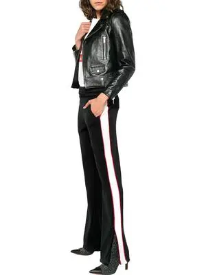 Off-White Side Stripe Flared Track Pants - Black