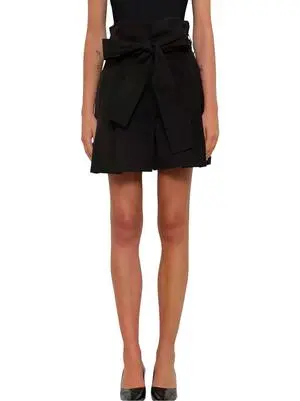 Alexander McQueen High-waisted Tie Shorts - Black