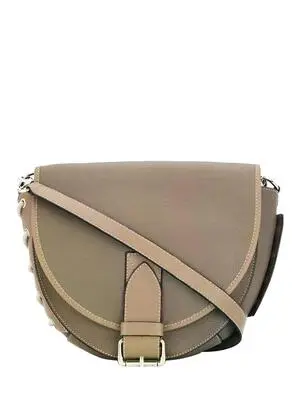 JW Anderson Ash Brown Calf Leather Saddle Bag - Neutrals