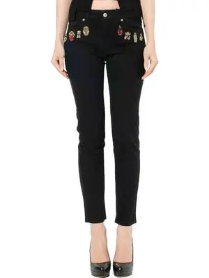 Alexander McQueen Embroidered Details Skinny Jeans - Black