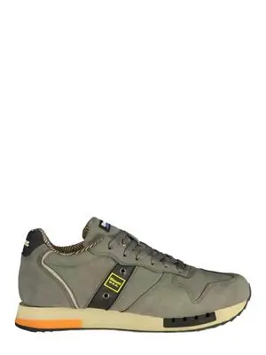 BLAUER. Logo Patch Panelled Sneakers - Grey
