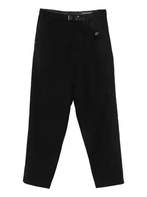WHITE SAND Belted Trousers - Black