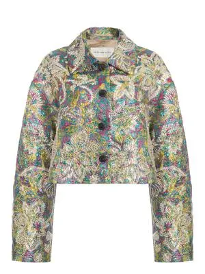 Dries Van Noten Floral Jacquard-lamé Jacket - Multi