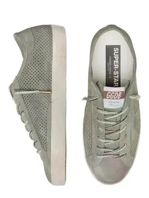 GOLDEN GOOSE Super-star Limited Edition Sneakers In Perforated Suede - Green
