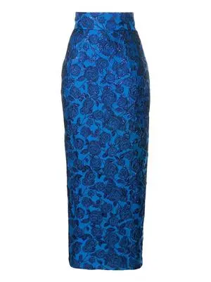 BAMBAH Bellflower Pencil Skirt - Blue