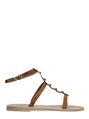 ANCIENT GREEK SANDALS Astria Stud Suede Sandals - Rust Comb