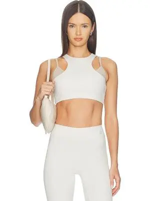 ASTORIA Layered Sport Crop Top - White