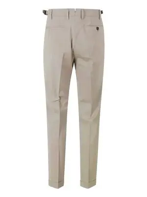 BERWICH Pleated Detail Turn-up Trousers - Neutrals