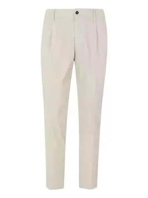 BE ABLE Pleated Tapered Trousers - Neutrals