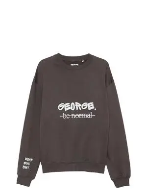GEORGE. George Logo Print Sweatshirt - Brown