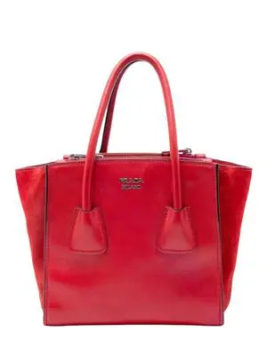 Prada Glace Calf Twin Pocket Satchel - Red