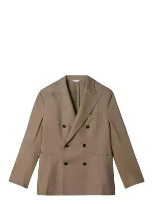 Boglioli Double-breasted Wool Blazer - Neutrals