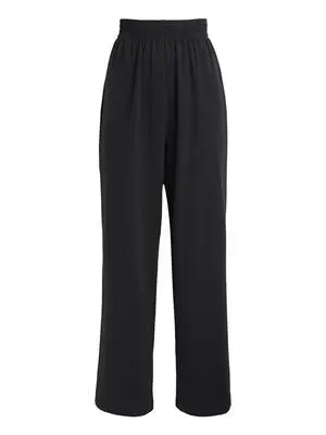 SKIMS Stretch-cotton Wide-leg Sweatpants - Black