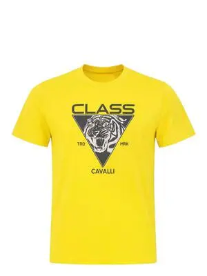 Roberto Cavalli Logo-print T-shirt - Yellow