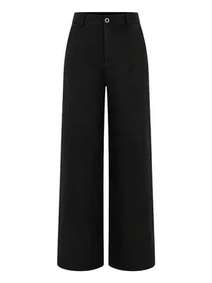 MORGAN Button-fastening Wide-leg Jeans - Black