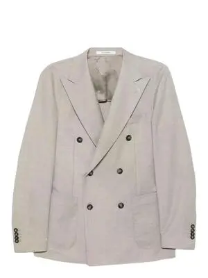 Tagliatore Double-breasted Peak-lapels Jacket - Grey