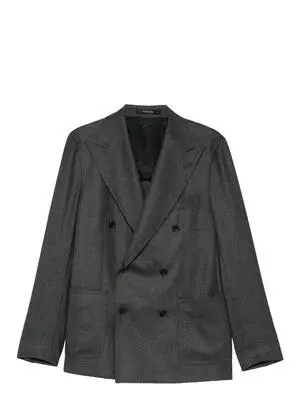 Tagliatore Double-breasted Peak-lapel Blazer - Grey