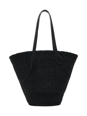 LIFFNER Liffner Straw Basket Tote Black