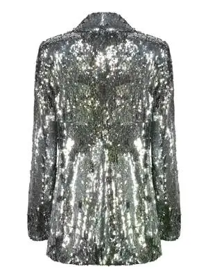 ELLERY Sequinned Blazer - Silver