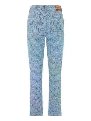 DIESEL® Diesel Monogram-Print Straight-Leg Jeans