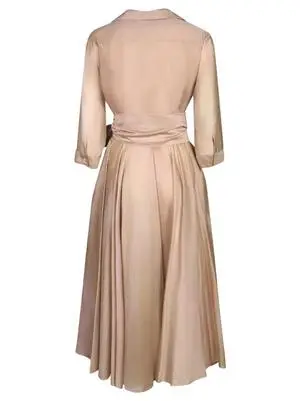 BLANCA VITA Allia Belted Muslin Dress - Neutrals