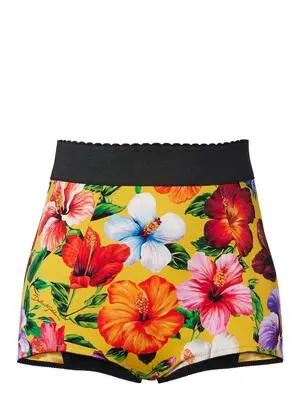 Dolce & Gabbana Floral Silk-blend Shorts - Multicoloured