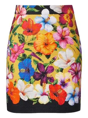 Dolce & Gabbana Floral Print Mini Skirt - Multicoloured