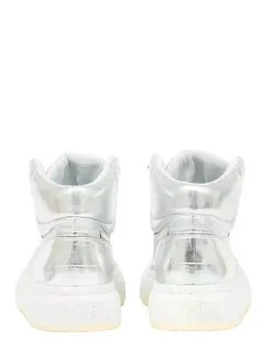 MAISON MARGIELA Lace-up High-top Sneakers - Silver