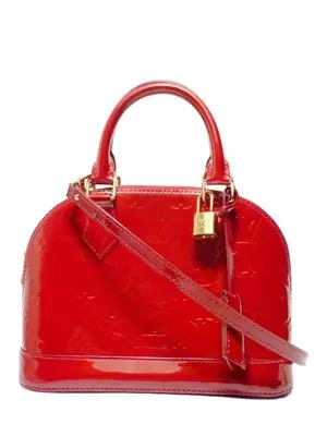 LOUIS VUITTON 2004 Monogram Vernis Alma Bb Shoulder Bag - Red