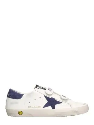 GOLDEN GOOSE Old School Velcro Leather Sneakers - White