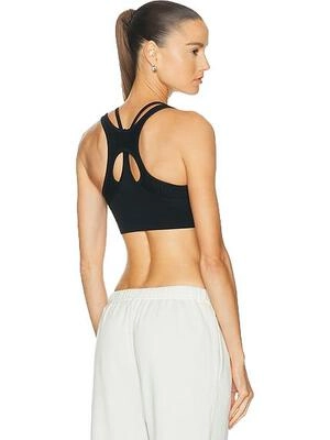 Beyond Yoga Seamless Double Layer Mesh Bra Black
