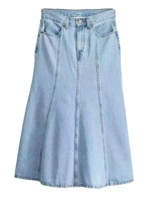 LEVI'S Panelled Denim Midi Skirt - Blue