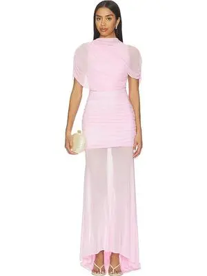 Amanda Uprichard Amanda Uprichard Evianna Mesh Gown Pink