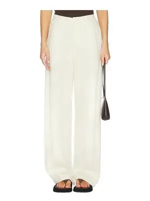 DL1961 DL1961 DL Taylor Relaxed Barrel High Rise Linen Pants In Cream. Size 32. Also Cream