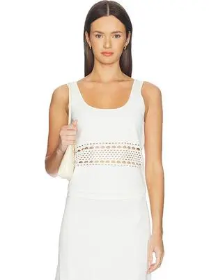 Simkhai Fitzgerald Open Stitch Knit Tank - Ivory