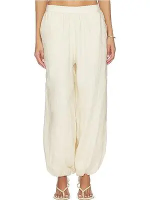 Simkhai SIMKHAI Selah Linen Lace Balloon Pant Beige