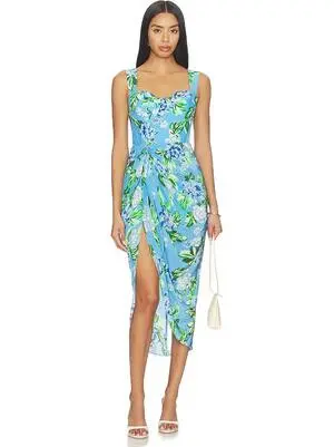 Yumi Kim Printed Midi Dress - Blue