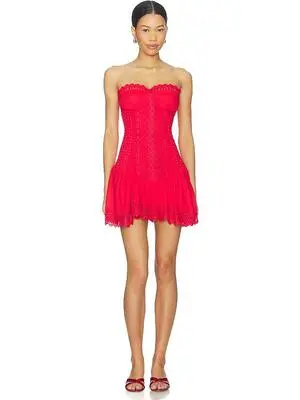 Charo Ruiz Ibiza Julisse Embroidered Dress - Red