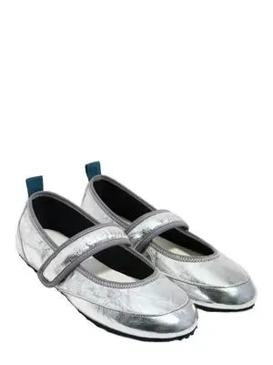 Bimba Y Lola Touch-strap Ballet Flats - Silver