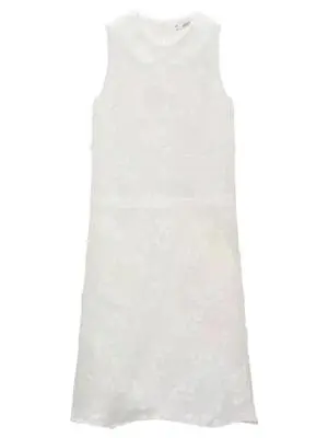 Dorothee Schumacher Sleeveless Floral Embroidered Mini Dress - White